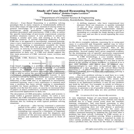 Case Based Reasoning | PDF