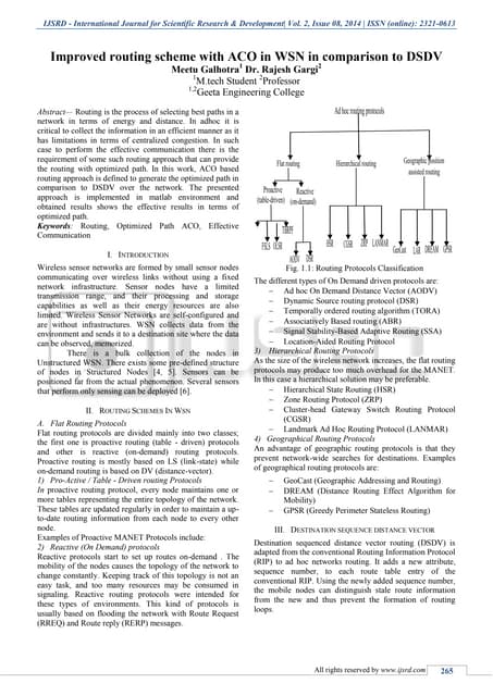 Comprehensive Survey On Routing Protocols For Iot Ppt Computer Networking Computing