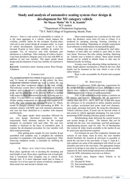 Automotive seat design | PPTX