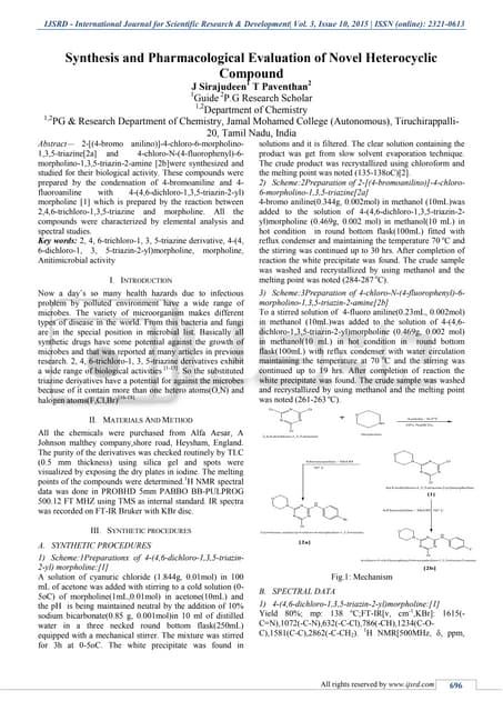 Synthesis Of Hetero-cyclic Drugs | PPTX