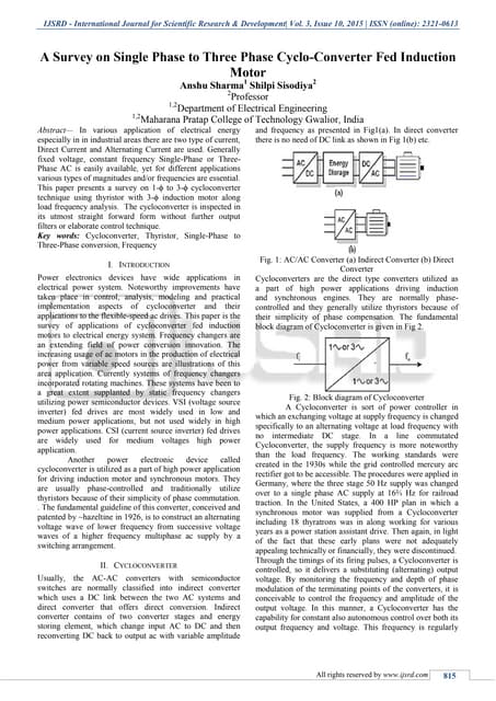 Modeling Of Converter “Single Phase to Three Phase by Using Single ...