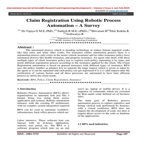 Robotic Process Automation (RPA) | PPTX
