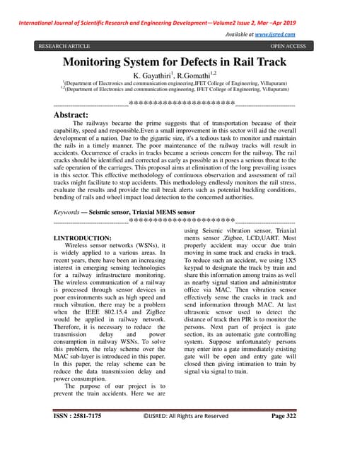 Integrated Track Monitoring System Indian Railways | PPTX
