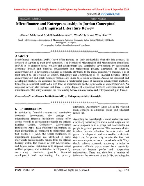 Microfinance And Entrepreneurship In Jordan Conceptual And Empirical microfinance-and-entrepreneurship-in-jordan-conceptual-and-empirical