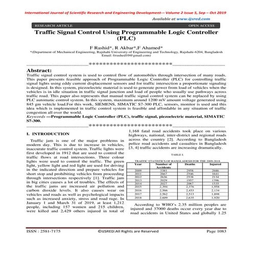 Traffic Signal Control Using Programmable Logic Controller (PLC) | PDF