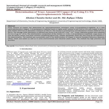 Preparation of tetraaminecopper(ii) sulphate complex | DOCX