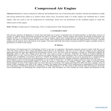 Compressed airengines seminar report | PDF
