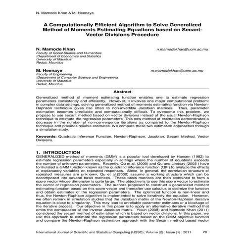 A Computationally Efficient Algorithm To Solve Generalized Method Of Moments Estimating 