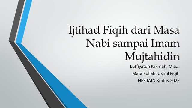 PPT fiqh (sejarah pembentukan empat mahzab dalam fiqh) Kelompok 5 | PPTX