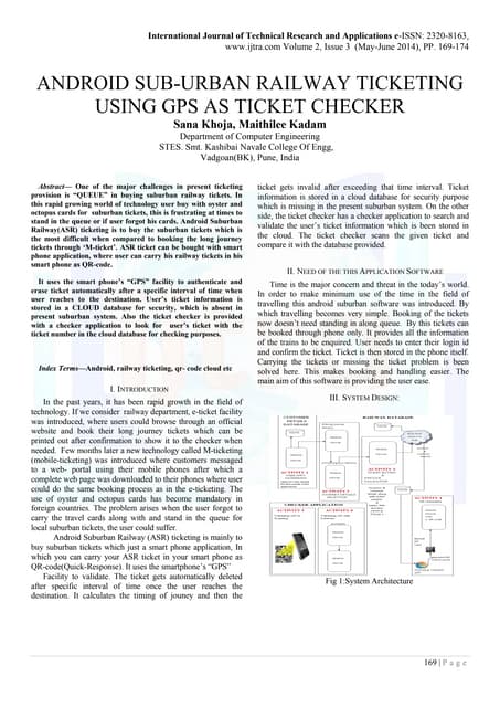 Android Suburban Railway Ticketing | PDF