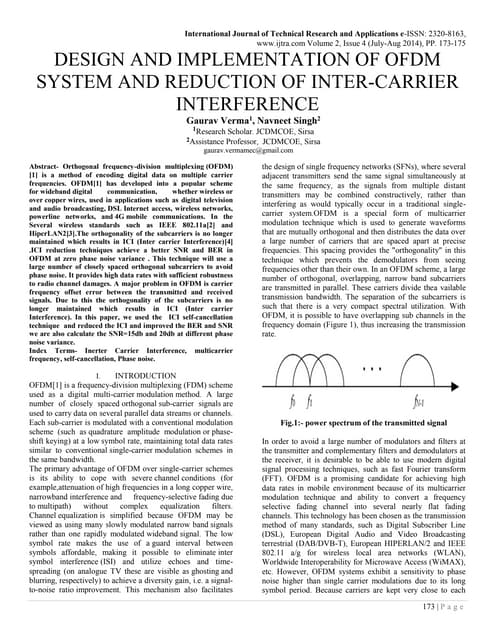 Orthogonal Frequency Division Multiplexing (OFDM) | PPTX | Digital Audio | Computer Software and ...