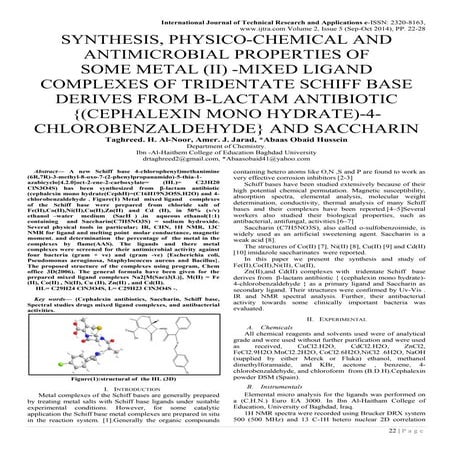 SYNTHESIS, PHYSICO-CHEMICAL AND ANTIMICROBIAL PROPERTIES OF SOME METAL (II) -MIXED LIGAND ...