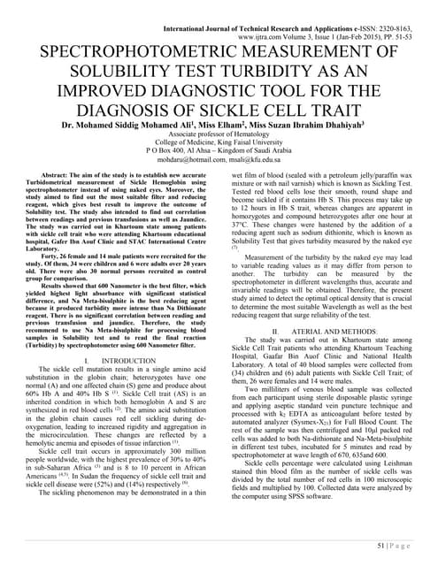Sickle cell test.pptx | Blood Disorders | Diseases and Conditions