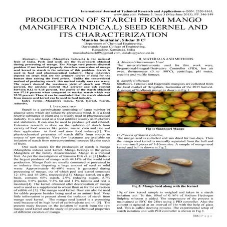PRODUCTION OF STARCH FROM MANGO (MANGIFERA INDICA.L) SEED KERNEL AND ...