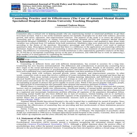 History of Counseling Timeline | PDF
