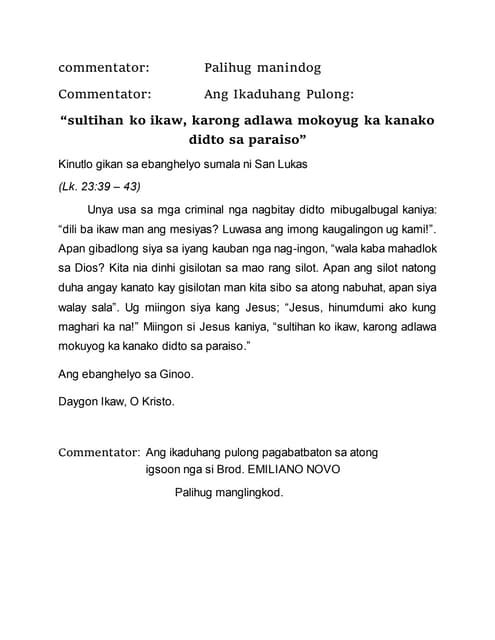 ILOCANO PRAYER Mamatiak, Amami, Ave Maria, Gloria | PPTX