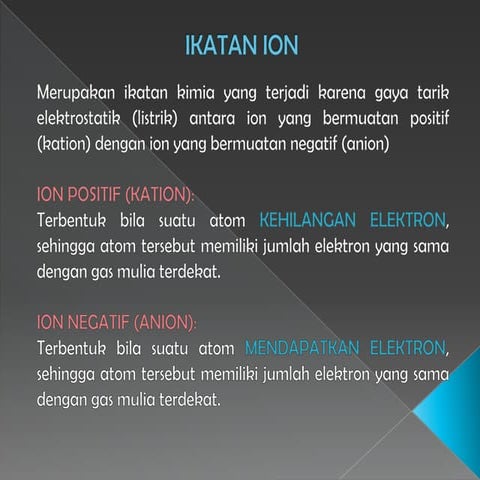 Ikatan ion | PPT