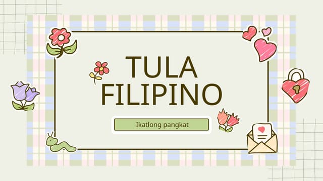 TULA- Filipino 7- MeLC based............. | PPTX