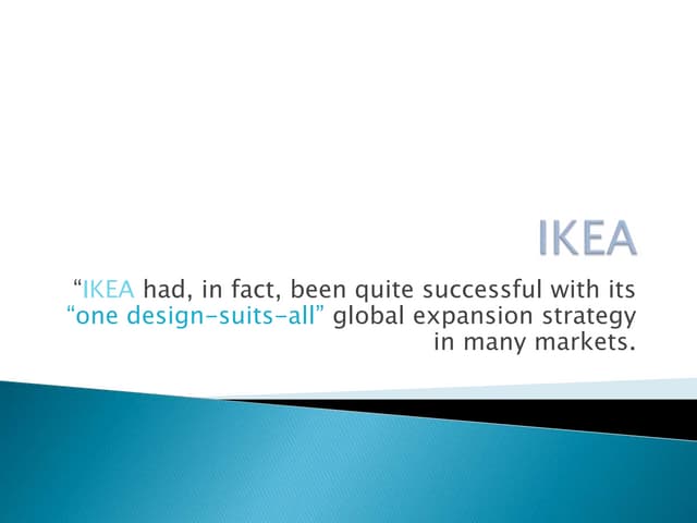The Balanced Scorecard Framework (mini presentation, case study of IKEA) | PPTX