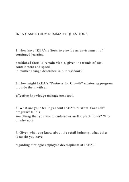 Ikea Case Study | PDF