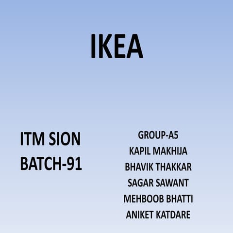Ikea Case study | PPTX