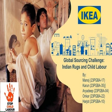 IKEA challenges rugmark for India operations | PPTX