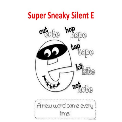 Educ210 here comes silent 'e' lesson plan revised | PPTX