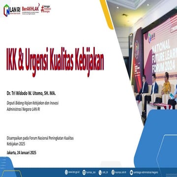 IKK dan Urgensi Kualitas Kebijakan Publik | PDF