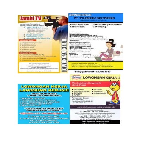 Iklan lowongan kerja | DOCX