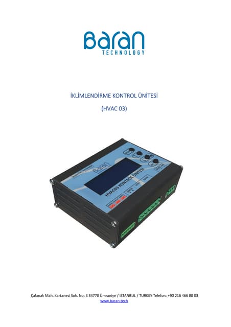 BMS Uyumlu FCU-Klima-VAV-WSHP Kontrolör Maxi net | PDF