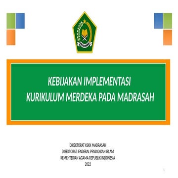 Implementasi Kumer pada madrasah, kurikulum merdeka | PPTX
