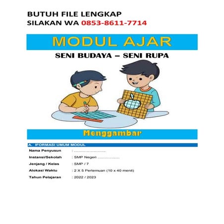 Download Modul Ajar Senbud Kelas 7 Terbaru 2025 | PDF