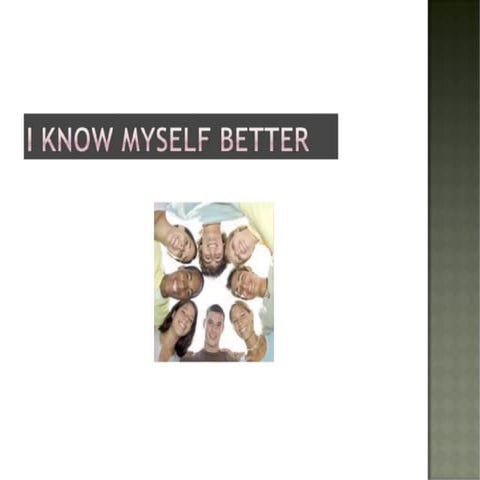 I know myself better | PDF
