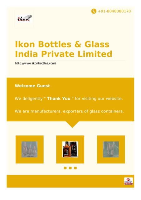 Ikon Bottles & Glass India Private Limited presentations