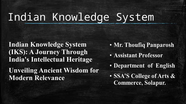 Introduction to Indian Knowledge System.pptx