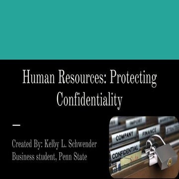 confidentiality in the workplace | PPTX