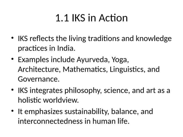 Integration of IKS in modern education - Challenges and way forward | PPTX