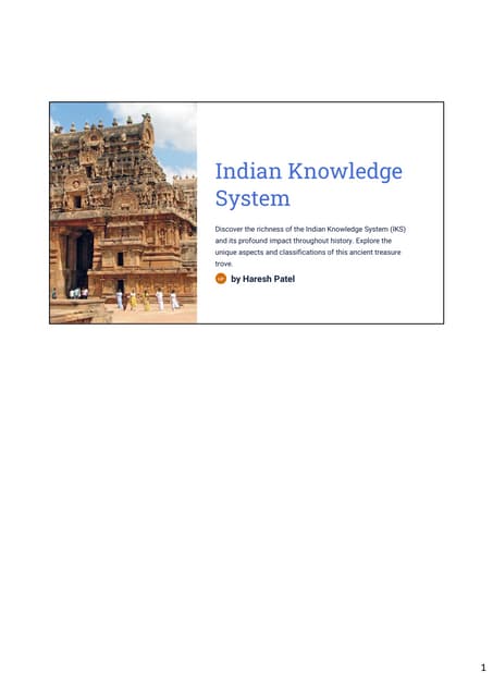 Indian Knowledge System | PPT