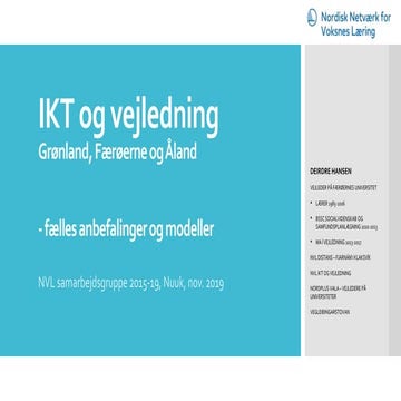 Præsentation af rapport IKT og Vejledning | PPTX