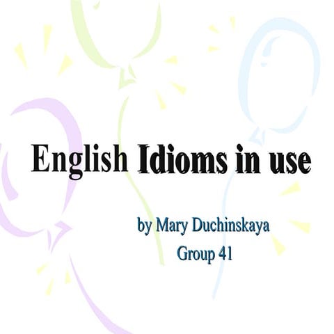 Animal Idioms | PPT