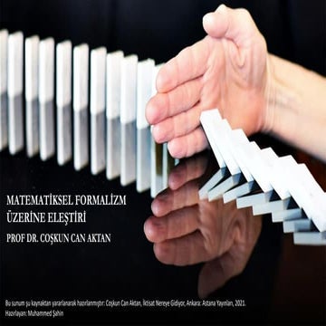 MATEMATİKSEL FORMALİZM ÜZERİNE ELEŞTİRİ | PPT