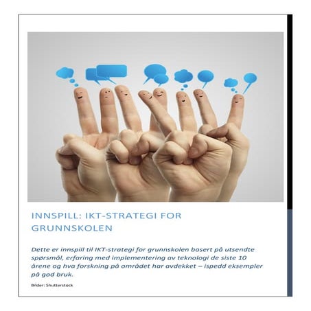 Iktstrategi for grunnskolen innspill | PDF