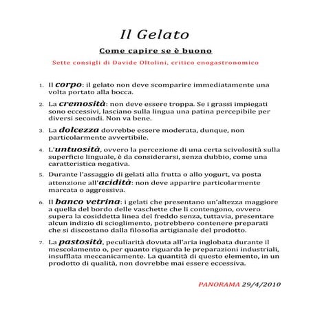 Il Gelato | PDF