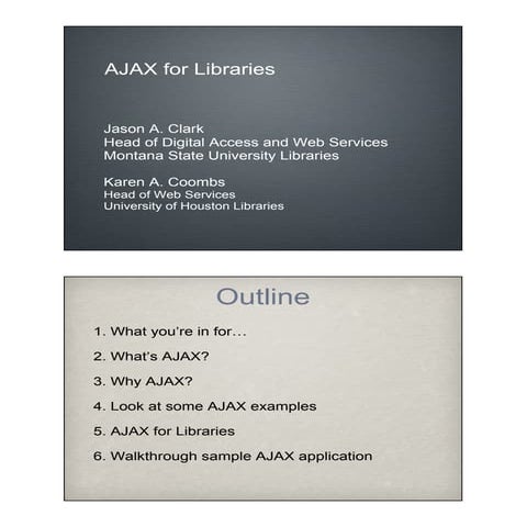 Ajax For Libraries Pdf 