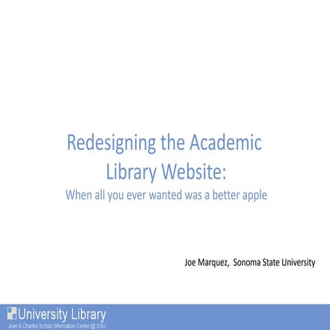 Redesigning the Academic Library Website | PPTX