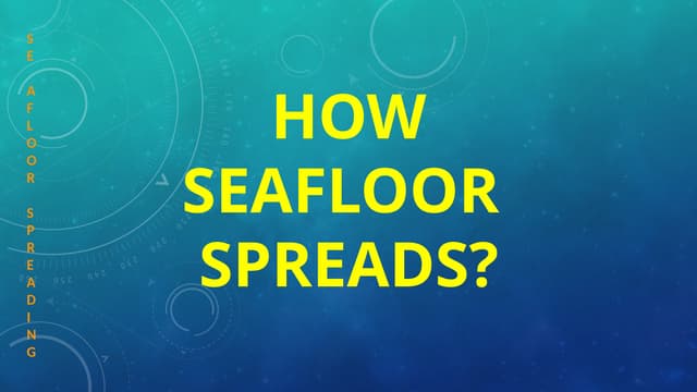 seafloor spreading theory | PPT