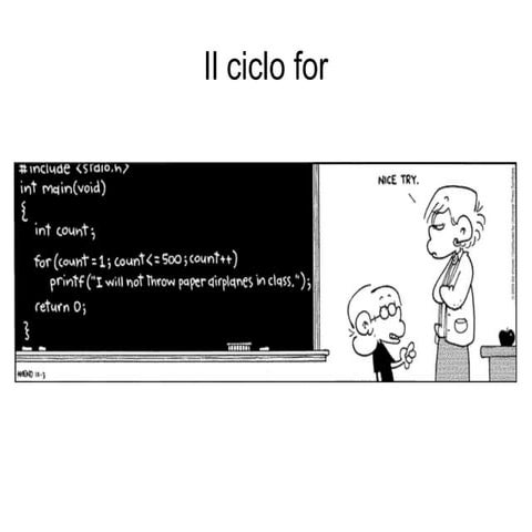 Il ciclo for | PPT