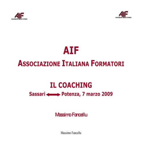 Il Coaching Aif | PPT