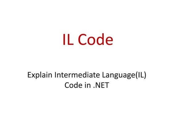 What is CLS in .NET programming. | PPTX