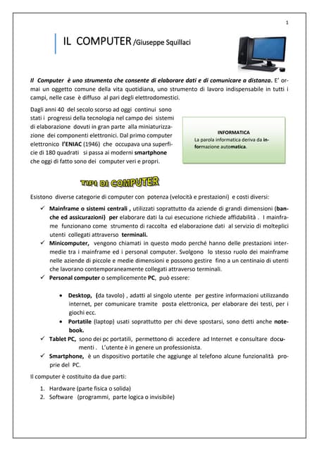 Presentazione storia del computer | PPTX